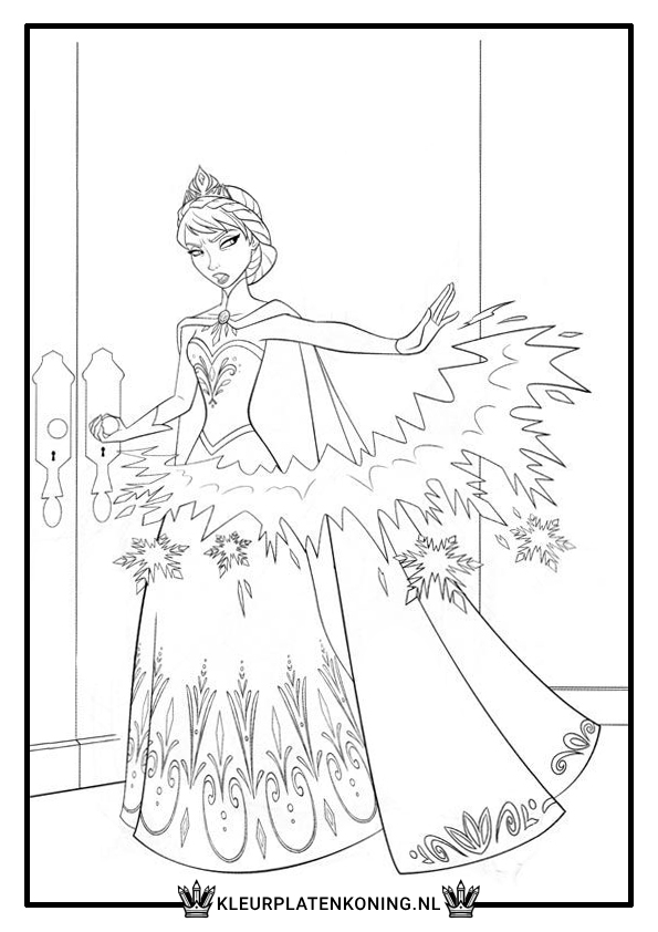 Kleurplaat Elsa | Frozen Kleurplaten